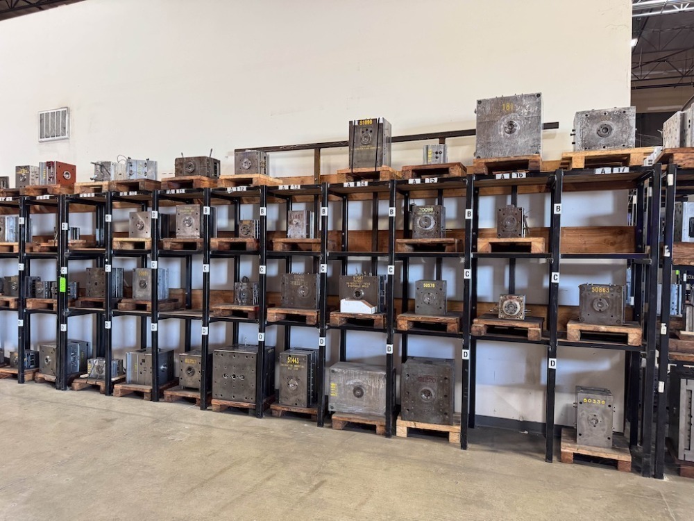 Lot of 9 Sections of Heavy Duty Mold Racking